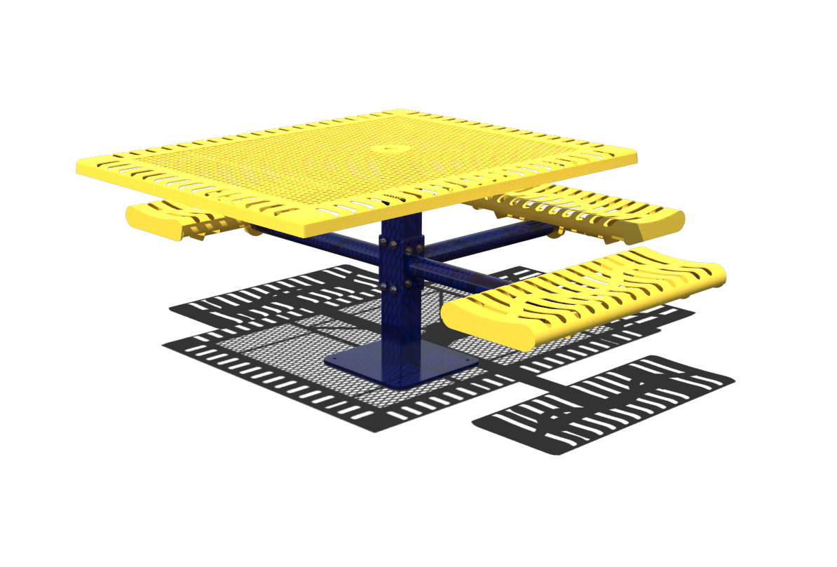 Classic Accessible Square Pedestal Table